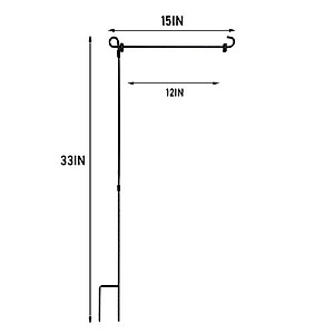 MIPON 3 Pack Garden Flag Stand Holder Stakes, Iron Weather Proof Paint with Flag Stoppers and Clip, without Flag