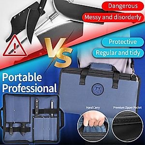 XYJ Portable Chef Knife Set Professional,Japanese Chef Knives With Sheath,Sharpener Rod,Cleaver Boning Knife For Vegetable Meat Cutting Camping Kitchen Knives,Full Tang,Gifts for Mom Dad