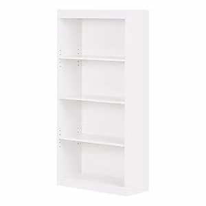 South Shore Axess 4-Shelf Bookcase, Pure White