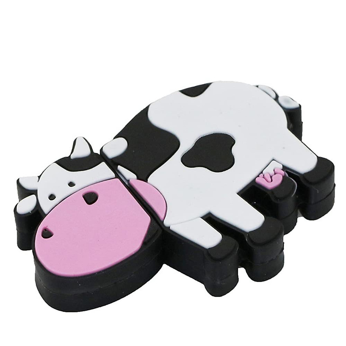 4GB Cow Shape USB Memory Stick USB 2.0 Data Storage Pen Drive with Lanyard Thumb Flash Drives USB Drive (White)