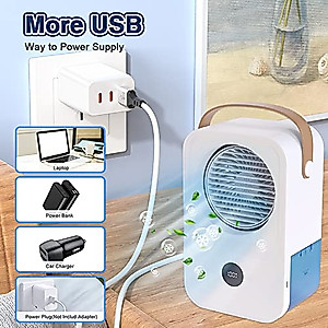Portable Air Conditioner With Remote Control, AOYMJRS Evaporative Air Cooler, Personal Mini Air Cooler With 4 Wind Speeds Desktop Cooling Fan For For Home Room Camping Car Office