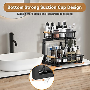 2 Pack Under Sink Organizer, Metal Slide out Sink Shelf Pull Out Cabinet Organizer Shelf, Kitchen Bathroom Organizers and Storage Metal Sliding Drawer, Multi-Purpose Storage for Home,Laundry Room