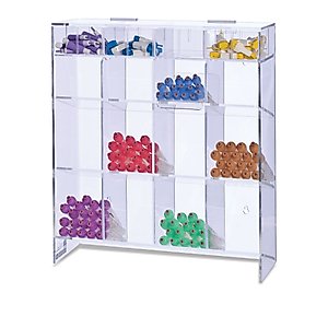 Clearform ML7889 Clear Acrylic Extra Large Tube Rack, 17.5" H x 15.5" W x 5.25" D