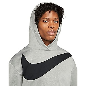 Nike "Therma" Men's Basketball Pullover Hoodie (DM0992-063) Dark Grey Heather/Black, Size: Large