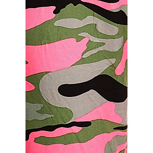 Leggings Depot JGA-Q654-N367-XL Blush Hue Camouflage Print Jogger Pants w/Pockets, X-Large