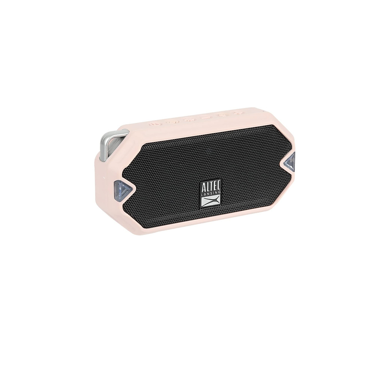 Altec Lansing - HydraMini Wireless Bluetooth Speaker, IP67 Waterproof USB C Rechargeable Battery with 6 Hours Playtime, Compact, Shockproof, Snowproof, Everything Proof (Petal Pink)