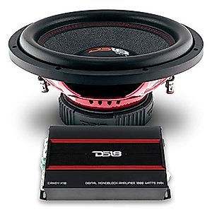 DS18 12" Subwoofer Combo Package with GEN-X124D Subwoofer and CANDY-X1B Monoblock Amplifier