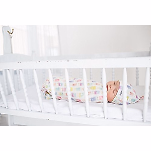 Large Premium Knit Baby Swaddle Receiving Blanket "Summer" by Copper Pearl