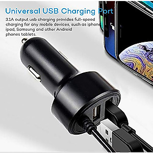 FouceClaus 12V Portable DVD Player Car Charger for RCA, Philips, DBPOWER, Sylvania, APEMAN DVD Player, Replacement Car Adapter for Snailax Massage seat Cushion SL-262M SL-126 SL-262P (6.6Ft Cord)