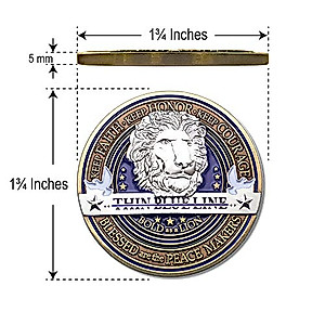 Law Enforcement Appreciation Challenge Coin · Police Officer Thank You Challenge Coin · Thin Blue Line Challenge Coin
