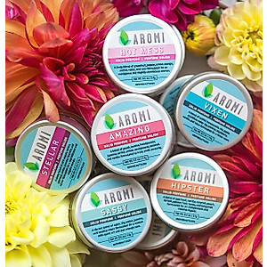 Aromi Hipster Solid Perfume | Earthy, Fruity Fragrance, Vegan, Cruelty-free, Patchouli, Vanilla, Peach Scent, Wax, Travel, Women's Gift, Handmade (Hipster)