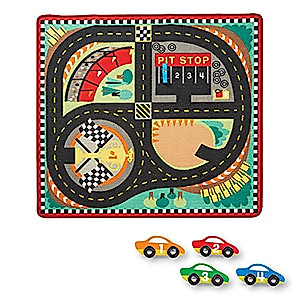 Melissa & Doug Round The Speedway Race Track Rug (FFP)