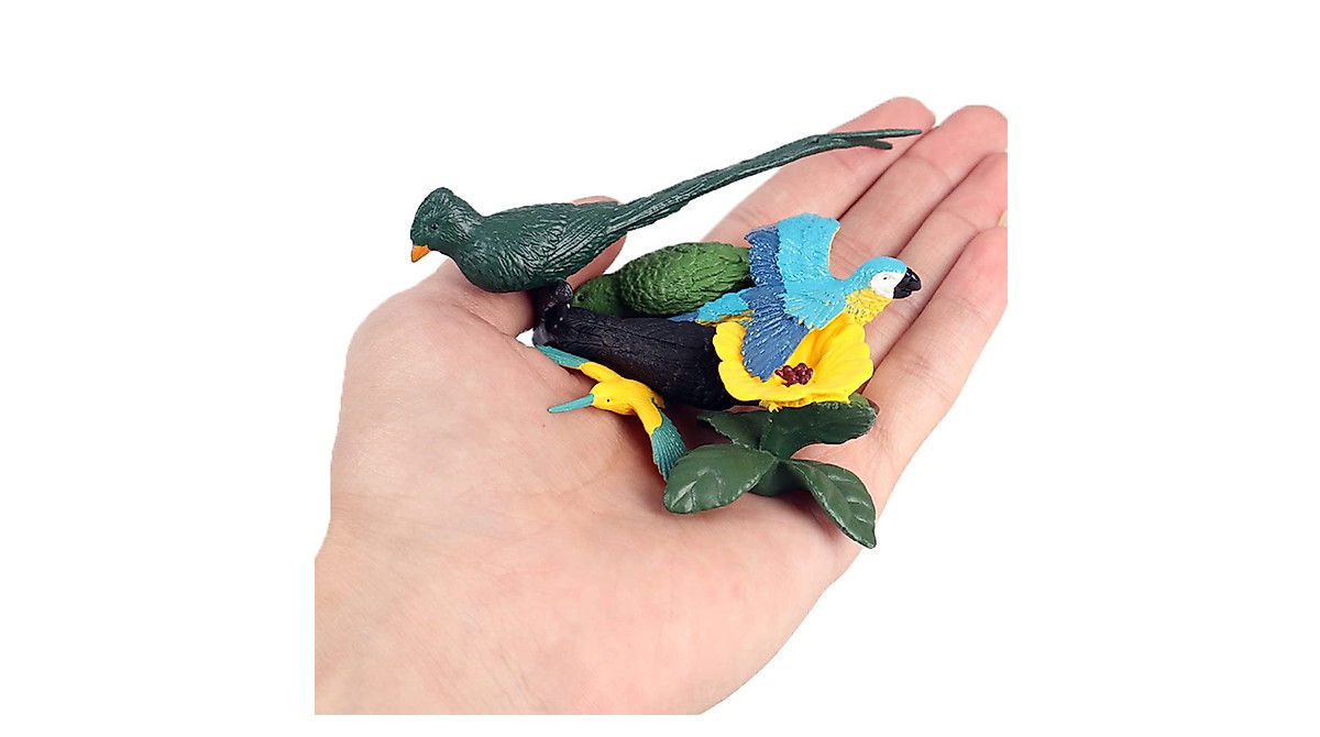 Mini Bird Figurines - 17 Pcs Cake Decorations