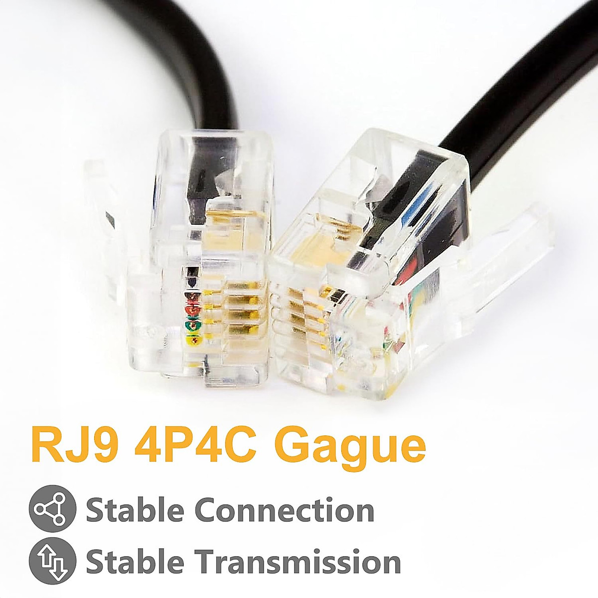 Uvital Telephone Cord Detangler(10 Pack), Anti-Tangle Telephone Handset Cable 360 Degree Rotating Landline Swivel Cord Untangler Black