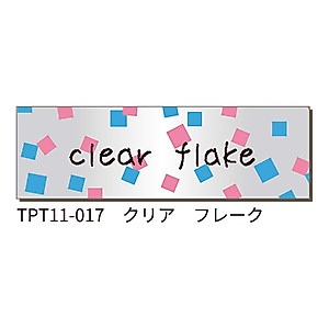 KING JIM TEPRA Lite Film Tape Slim Clear Series, Thermal Synthetic Paper, Width 0.43" Length 13.1 from (Clear Flake)