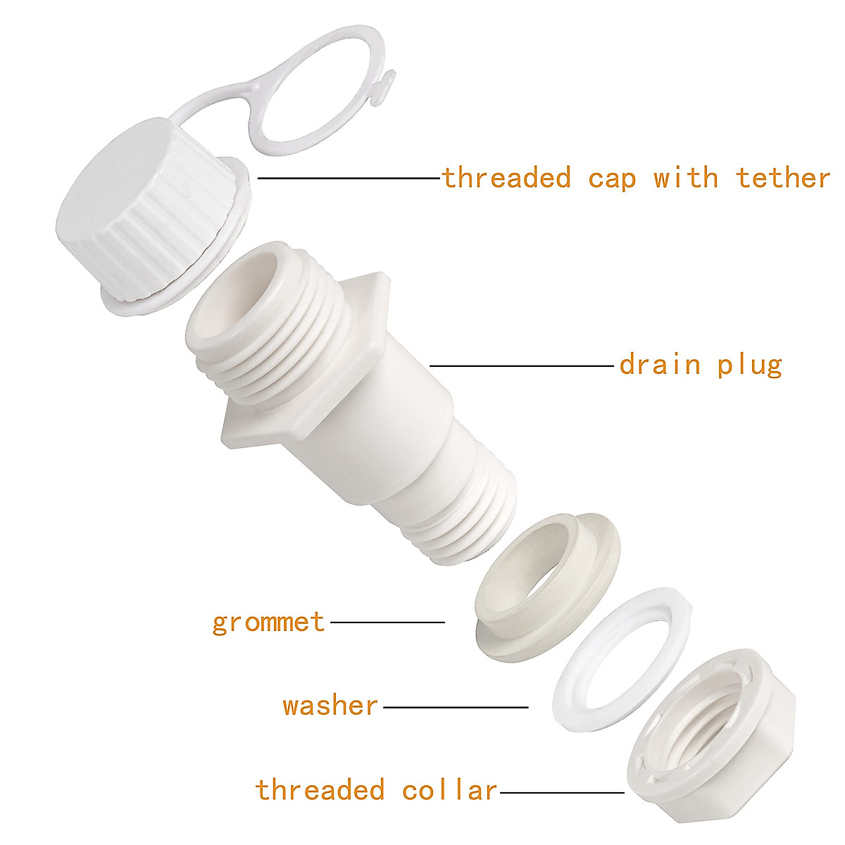 LBB-Parts Cooler Drain Plug Replacement for Igloo Cooler Ice Chest, Blue Plastic Drain Plug