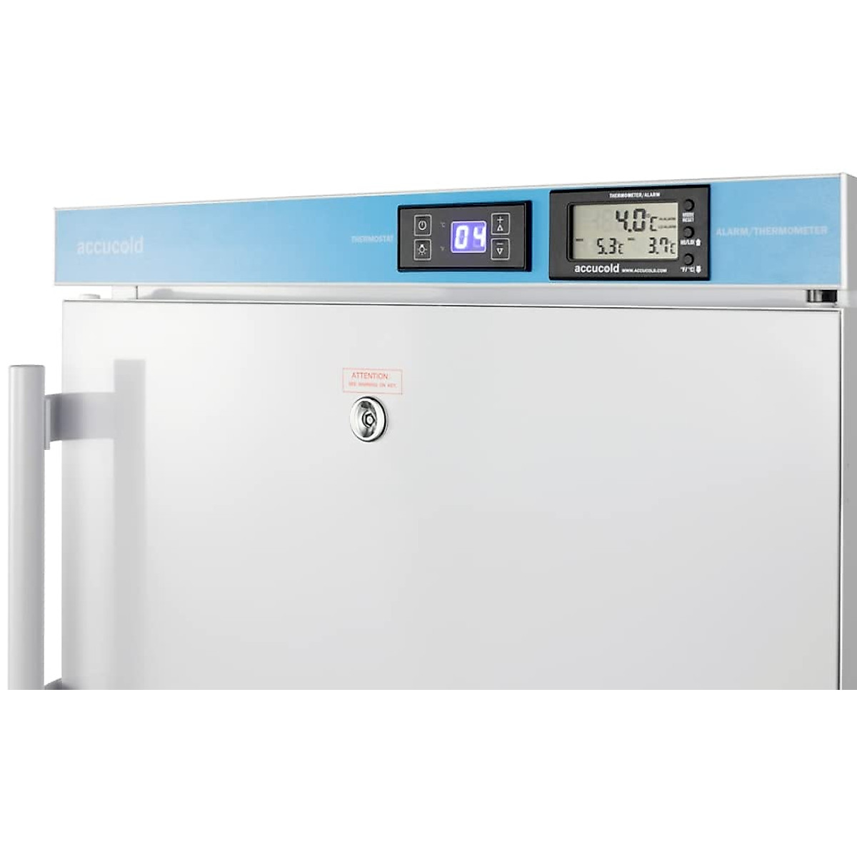 Summit ACR45L 20 Inch Freestanding or Built-In Counter Depth Compact Refrigerator with 2.65 cu. ft. Capacity Slim 20` Width, High-Temperature Alarm in White