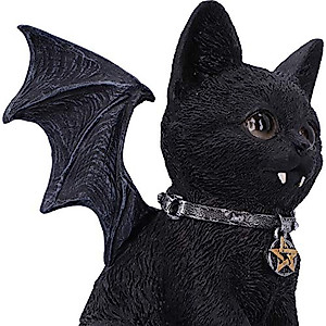 Nemesis Now Vampuss Black Bat Cat, 16cm, Resin, Black, Vampire Cat Figurine, Witch Gift, Halloween Decoration, Cast in Finest Resin, Lovingly Hand-Painted