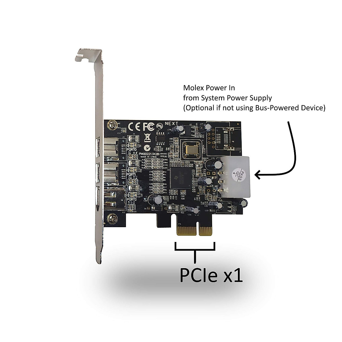 Vantec 2+1 FireWire 800/400 PCIe Combo Host Card (UGT-FW210)