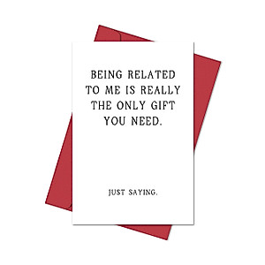 Heollaok Funny Birthday Card for Brother and Sister, Cute Joke Birthday Card for Cousin or Niece, Humor Happy Birthday Card for Family
