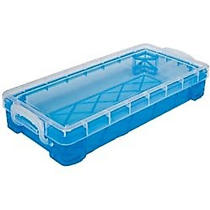 Advantus Crafts (4-Pack) Storage Studios Super Stacker Pencil Box 1.6 inch x 4 inch x 8.5 inch Assorted Colors 34365