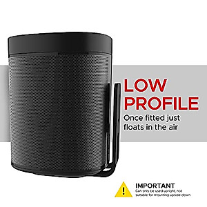 ONE, ONE SL & Play:1 Wall Mount Bracket, Black, Compatible with Sonos ONE, ONE SL & PLAY1 Speaker