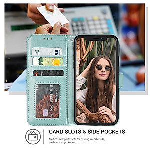 Ateeky iPhone 14 Plus Wallet Case,[Stand Feature] Protective PU Leather Flip Cover with Credit Card Slot [Magnetic Closure] for iPhone 14 Plus (Green)