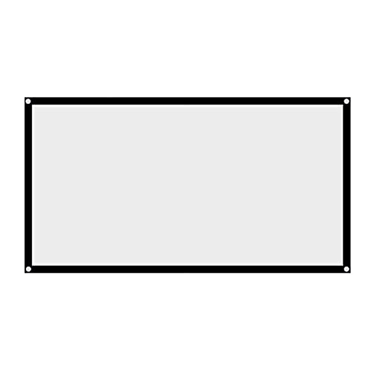 72Inch Video Projection Screen, 72in 16:9 HD Anti Crease Portable Foldable White Projector Screen 4:3 No Crease Movie Projection Screen for Outdoor Indoor Home Theater