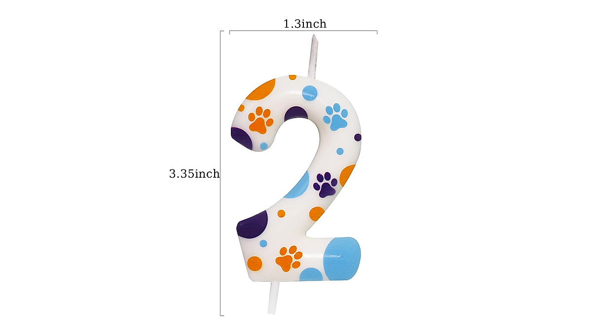 ElekFX Blue Dog Birthday Candles for Kids