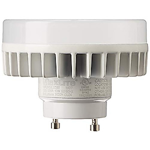 Leviton 9850-LED LED Ceiling Lamp Holder with 10W Bulb Guard, 1 Count (Pack of 1), White
