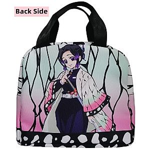 XIXISA Anime Demon Slayer Kochou Shinobu Lunch Box Holder Insulated Lunch Cooler Bag for Men and Women Travel Portable Storage Bag (Kochou Shinobu)