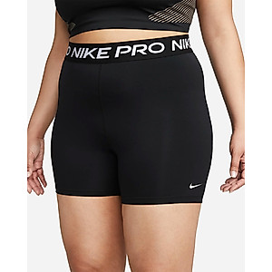 Nike Women's Pro 365 5 Inch Shorts, Black/White, Large