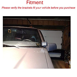 WSays Upper Hood Ditch Side Pillar Light Pod Mount Bracket Compatible with Jeep Grand Cherokee ZJ 4WD/2WD 1993-1998