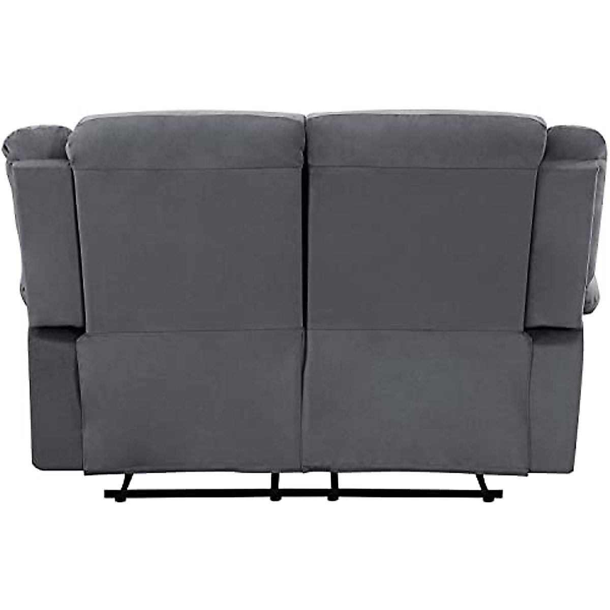 Blackjack Furniture Winthrop Microfiber, Modern Recliner Chair for Living Room and Home Theater, 60" L x 35" W x 40" H, Den Loveseat, Gray