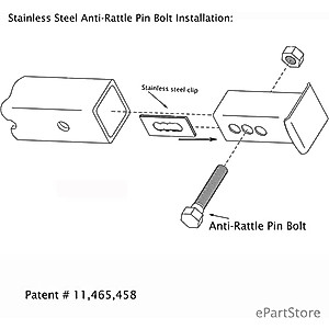 LFPartS USA Flag Black & Chrome Metal Hitch Cover Fits 2" Receivers