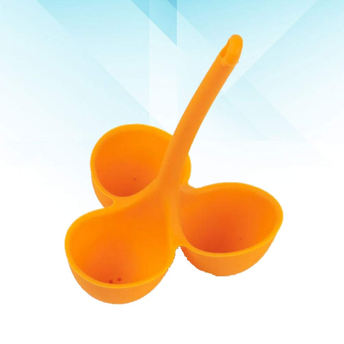 Cabilock 3pcs Egg Poaching Cups Silicone Egg Poacher Holder Microwave Stovetop Egg Poacher Rack for Home Kitchen (Random Color)