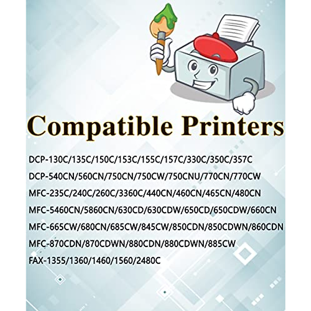 MM MUCH & MORE Compatible Ink Cartridge Replacement for HP Brother LC 51 LC-51 LC51 use for DCP-130C DCP-150C MFC-230C MFC-240C MFC-3360C Printer (4 Black, 2 Cyan, 2 Magenta, 2 Yellow, 10-Pack)