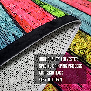 SEBKQ Neon Dance Floor Runner Rugs, UV Black Light Reaction Non-Slip Carpet, Glow in The Dark Party Supplies for Birthday, Wedding, Raves(118in×23in×0.39in)