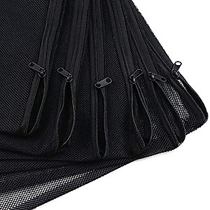AQUA KT Aquarium Filter Mesh Media Bag Net Reusable for Fish Tank Activated Carbon, Biospheres, Ceramic Rings, Black, Pack of 6