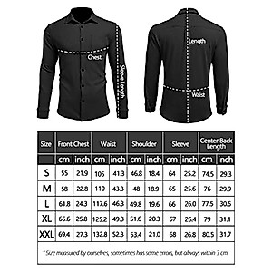 COOFANDY Men's Corduroy Casual Shirts Long Sleeve Button Down Outdoor Light Jackets Black