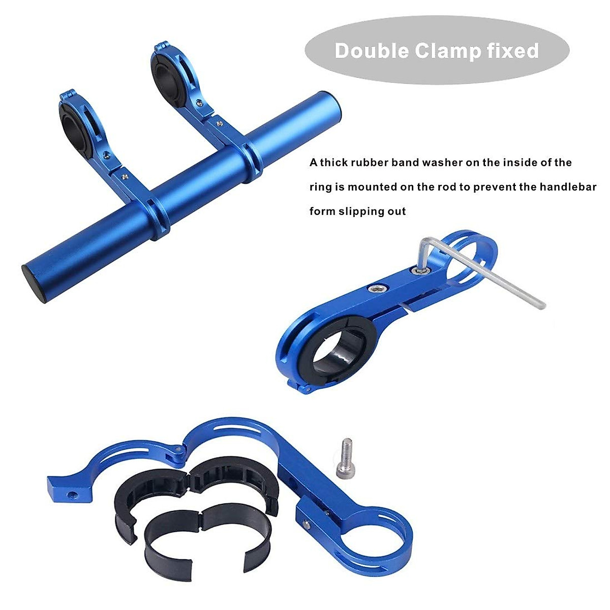 Yungeln Handlebar Extender Bicycle Aluminum Alloy Bracket Extension Double Handlebar Extension Mount Holder Use compatible for XIAOMI M365/Pro 1S Ninebot and Mountain Bicycle