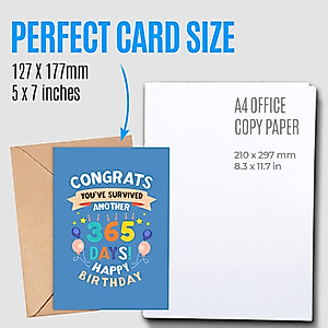 Funny birthday card for him or her with envelope | Joke card idea for 16th, 18th, 21st, 30th, 40th, 50th, 60th birthday for men or women | Fun bday card for best friend, family, co-worker…