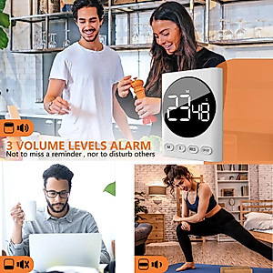 Timer,Classroom Timer for Kids,Magnetic Digital Stopwatch Clock Countdown Countup Timer with Large LED Display Volume Adjustable for Cooking,Exercise, Baking, Desk