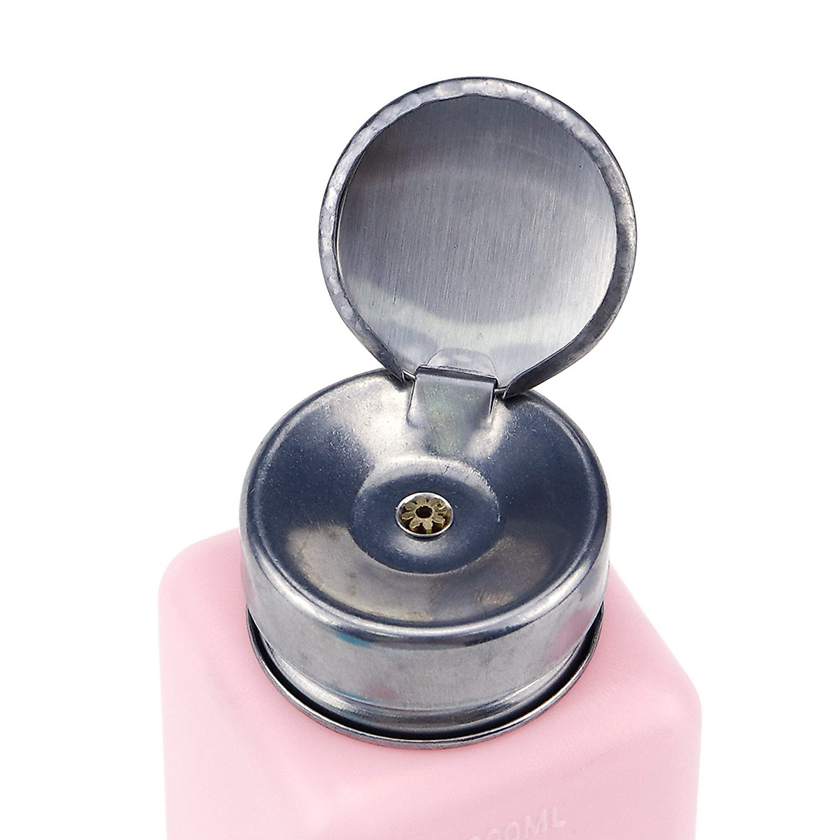 Crapyt Push Down Liquid Press Pumping Refillable Empty Pump Bottle 3 Pack（Each of Blue, Pink, and White） Push Down Dispenser 2.09"×2.09"×4.02"