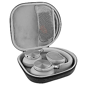 Geekria UltraShell Headphones Case Compatible with Bang & Olufsen Beoplay H95, H9 3rd Gen, H9i, H4, H9, H8 Case, Replacement Hard Shell Travel Carrying Bag with Cable Storage (Dark Grey)