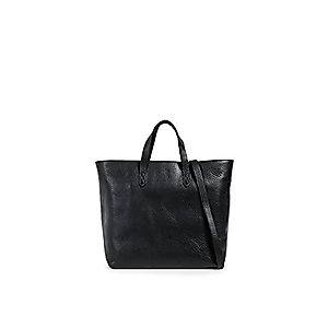 Madewell Women's The Zip-Top Transport Carryall, Black/Black, One Size