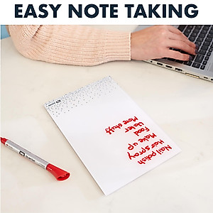 Quartet Glass Desktop Notepad, 9" x 6", Whiteboard, Dry Erase Surface, Dot/White, 2 Pack (GDP96D)