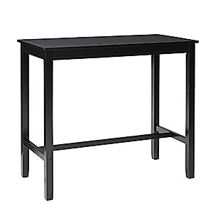 Linon Black 42 inch Bar Height Pub Claridge Table