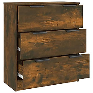 vidaXL Sideboard Smoked Oak 23.6"x11.8"x27.6" Engineered Wood