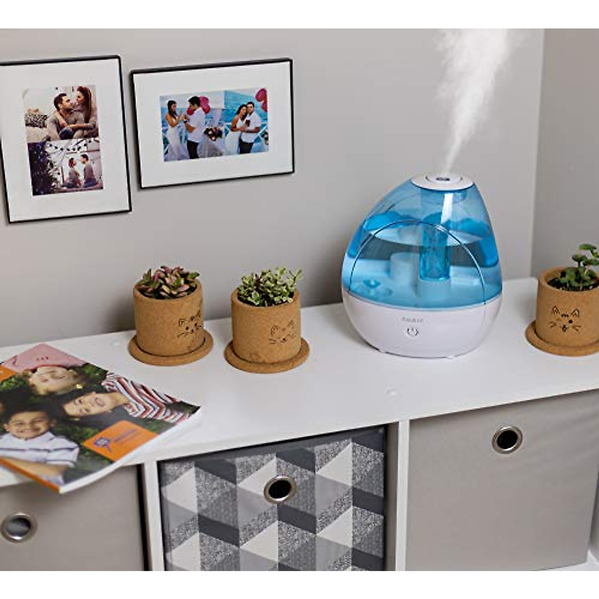 Asukro Ultrasonic Cool Mist Humidifier, Humidifiers for Bedroom And Babies, 360° Adjustable Rotation, Auto Shut Off, 2L